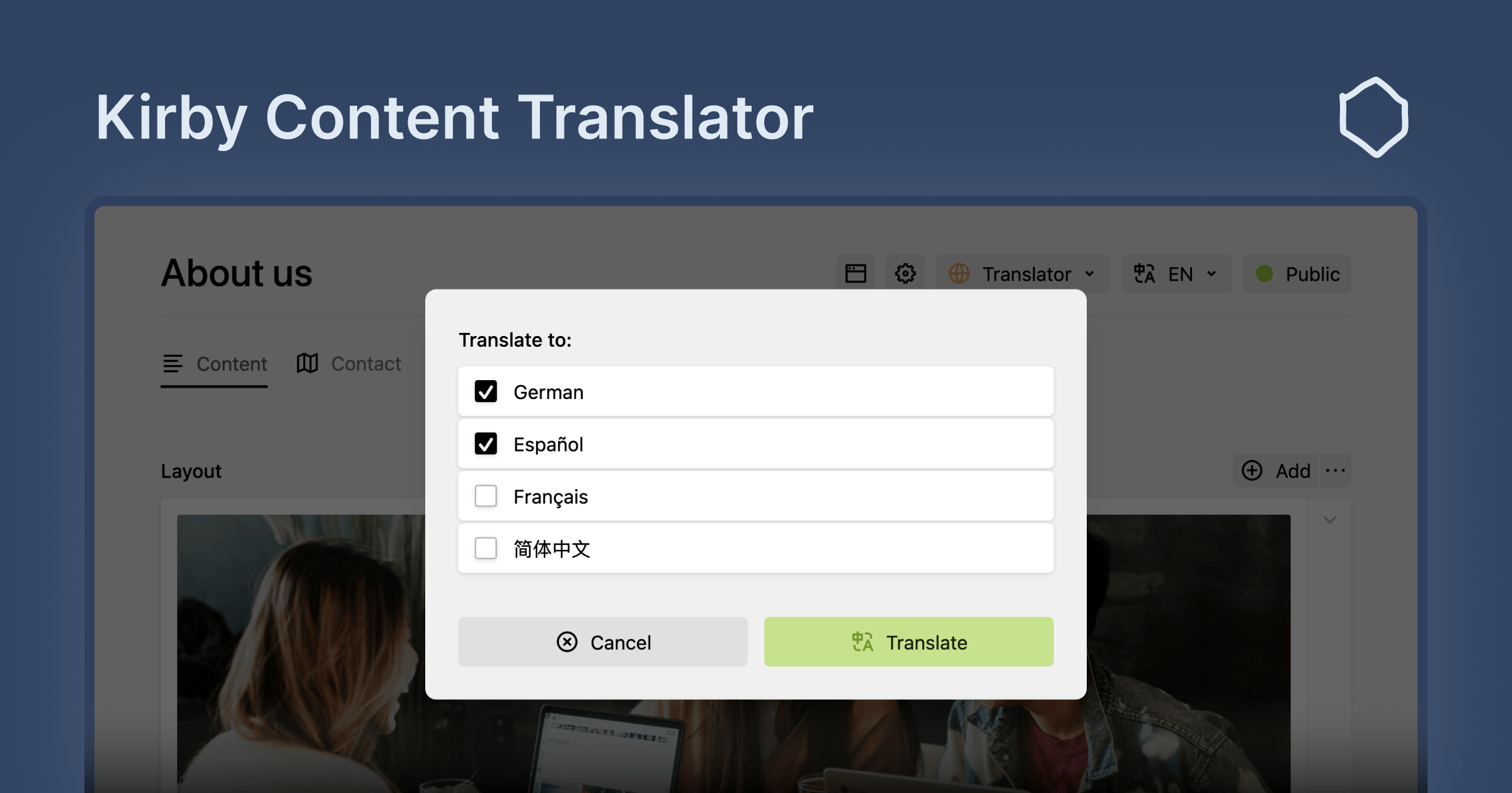 Content Translator | Kirby CMS Plugins