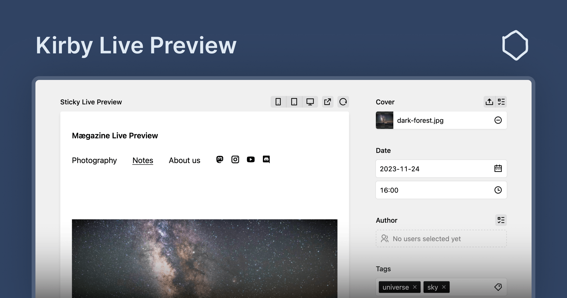 Live Preview | Kirby CMS Plugins