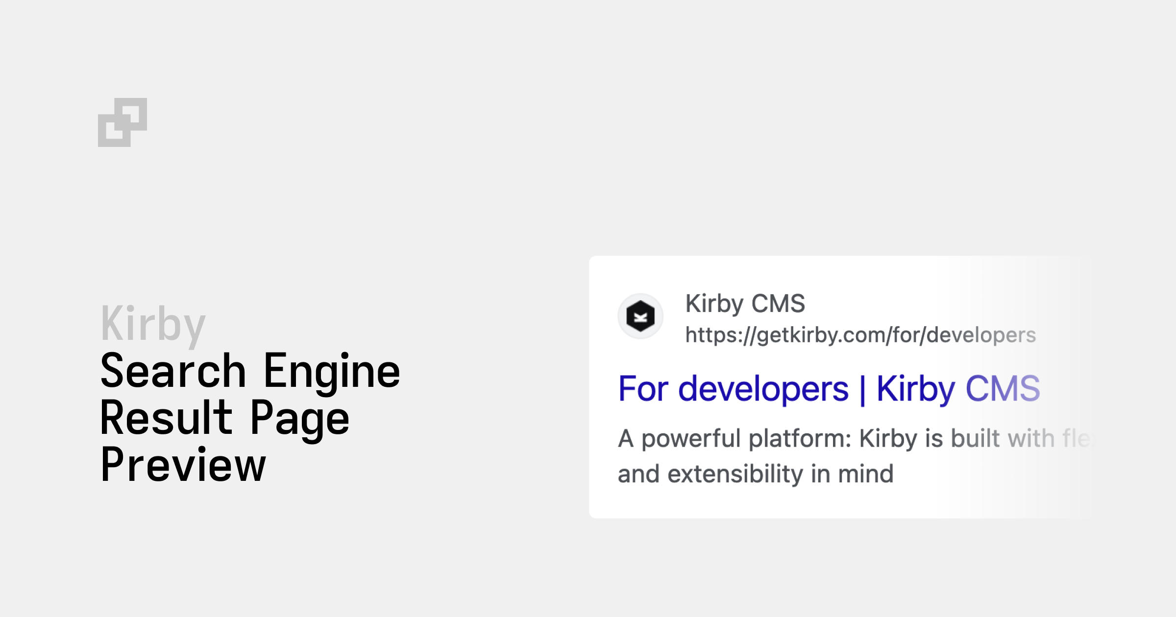 SERP Preview | Kirby CMS Plugins