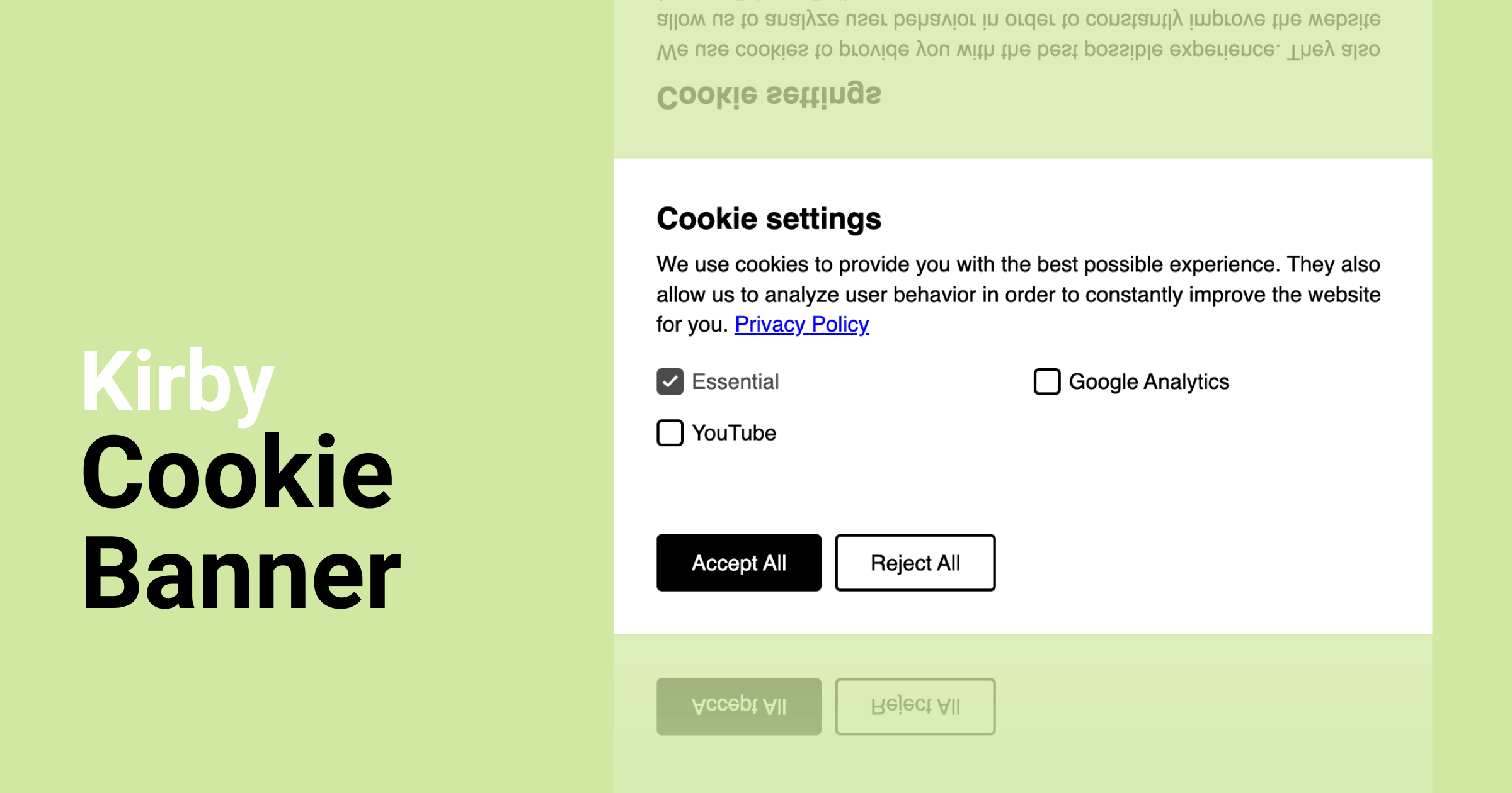 Cookie Banner | Kirby CMS Plugins