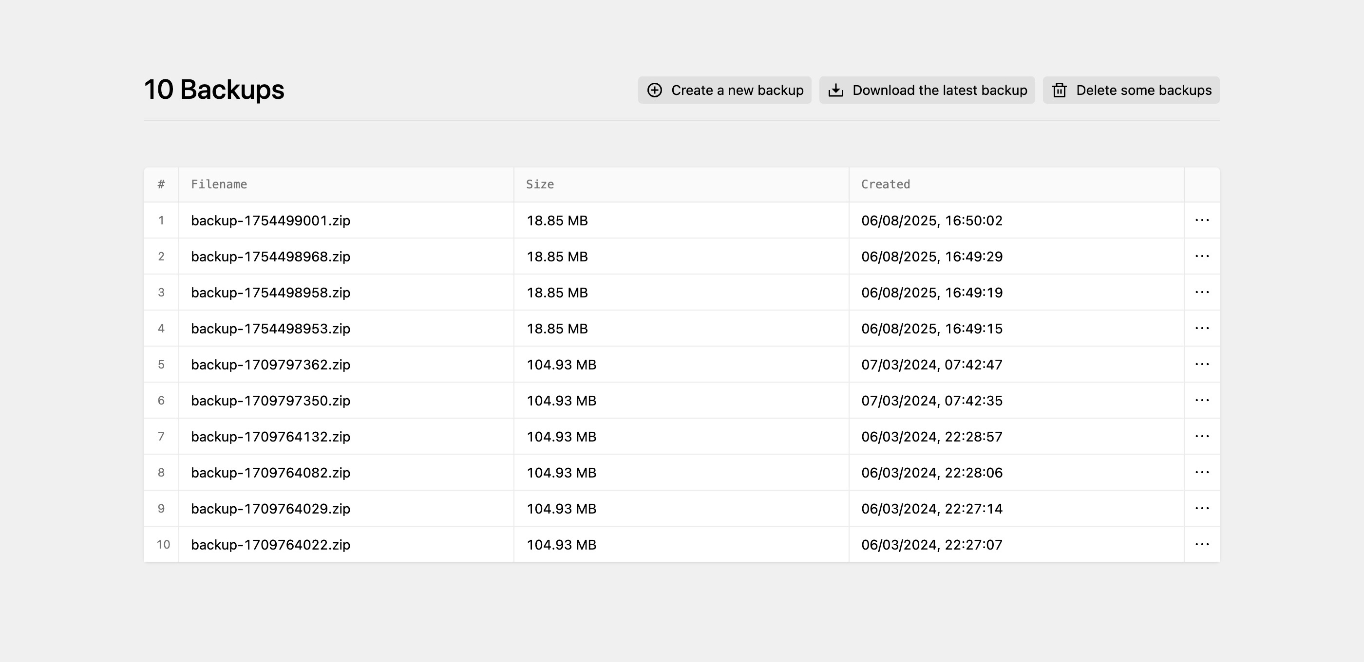 Backups | Kirby CMS Plugins